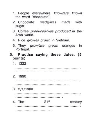 English test for 7th grade.3 item 1 | PDF