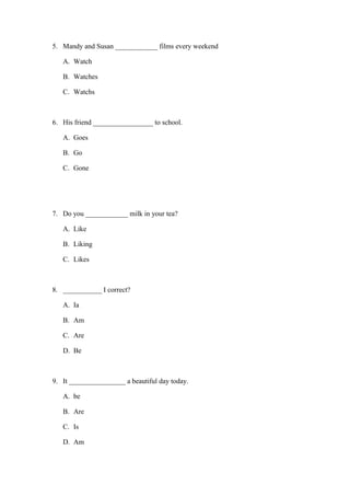 E nglish test form 1 | DOC