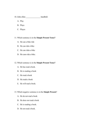 E nglish test form 1 | DOC