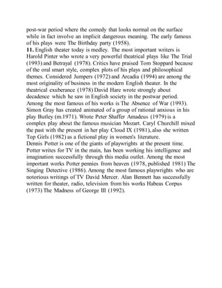 English theater | DOCX