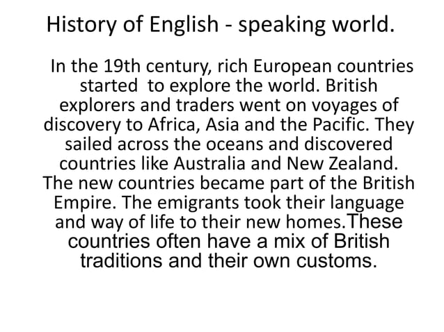 ENGLISH – THE GLOBAL LANGUAGE 3.ppt
