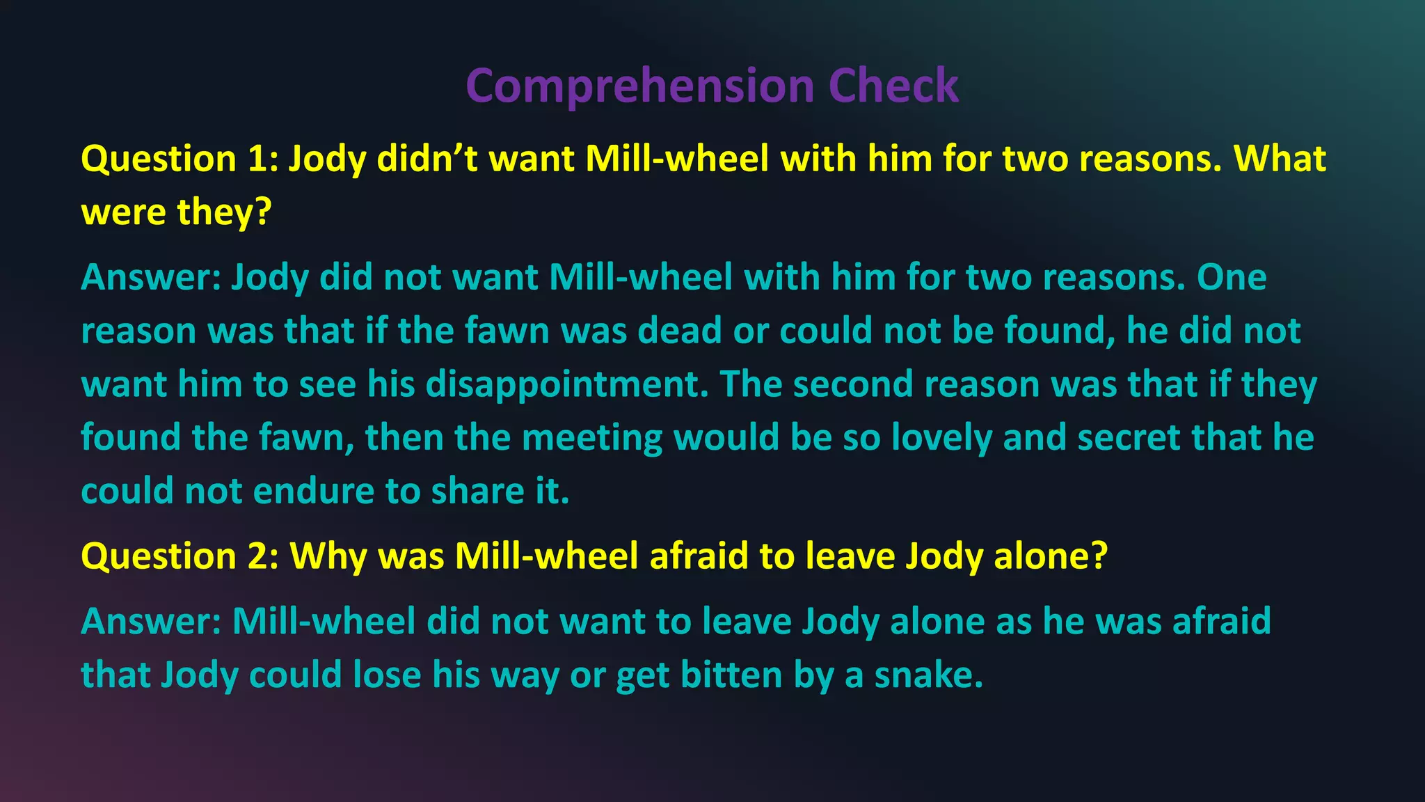 ENGLISH CHAPTER 6 - THIS IS JODY'S FAWN CBSE BOARD CLASS VIII | PPTX