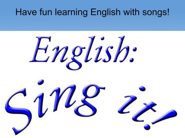 English through songs | PPT