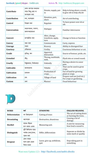 English to bangla definition & synonyms | PDF