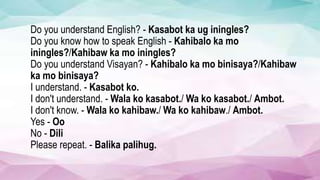 English to bisaya translation | PPTX