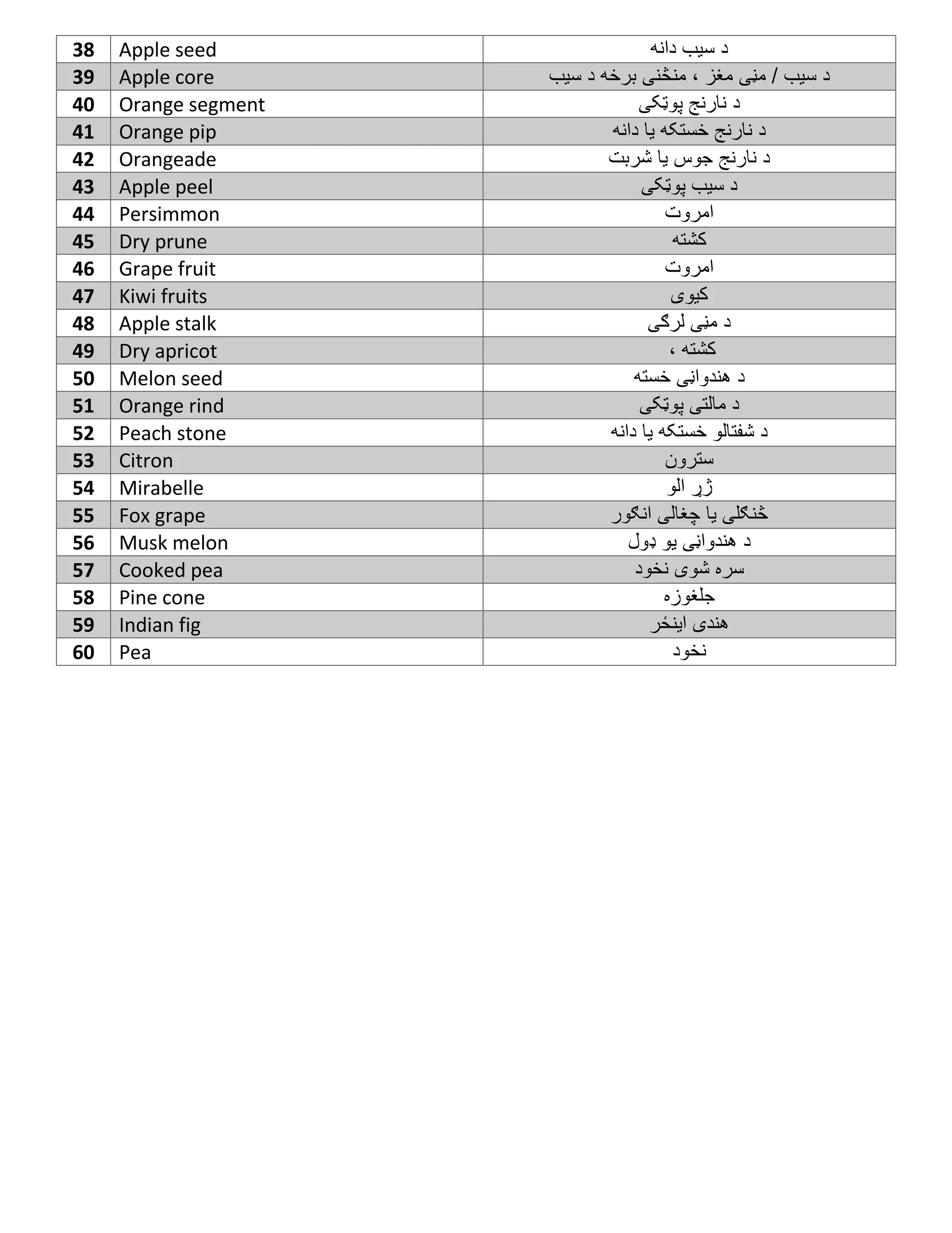 English to Pashto useful words set & Picture Dictionary | PDF