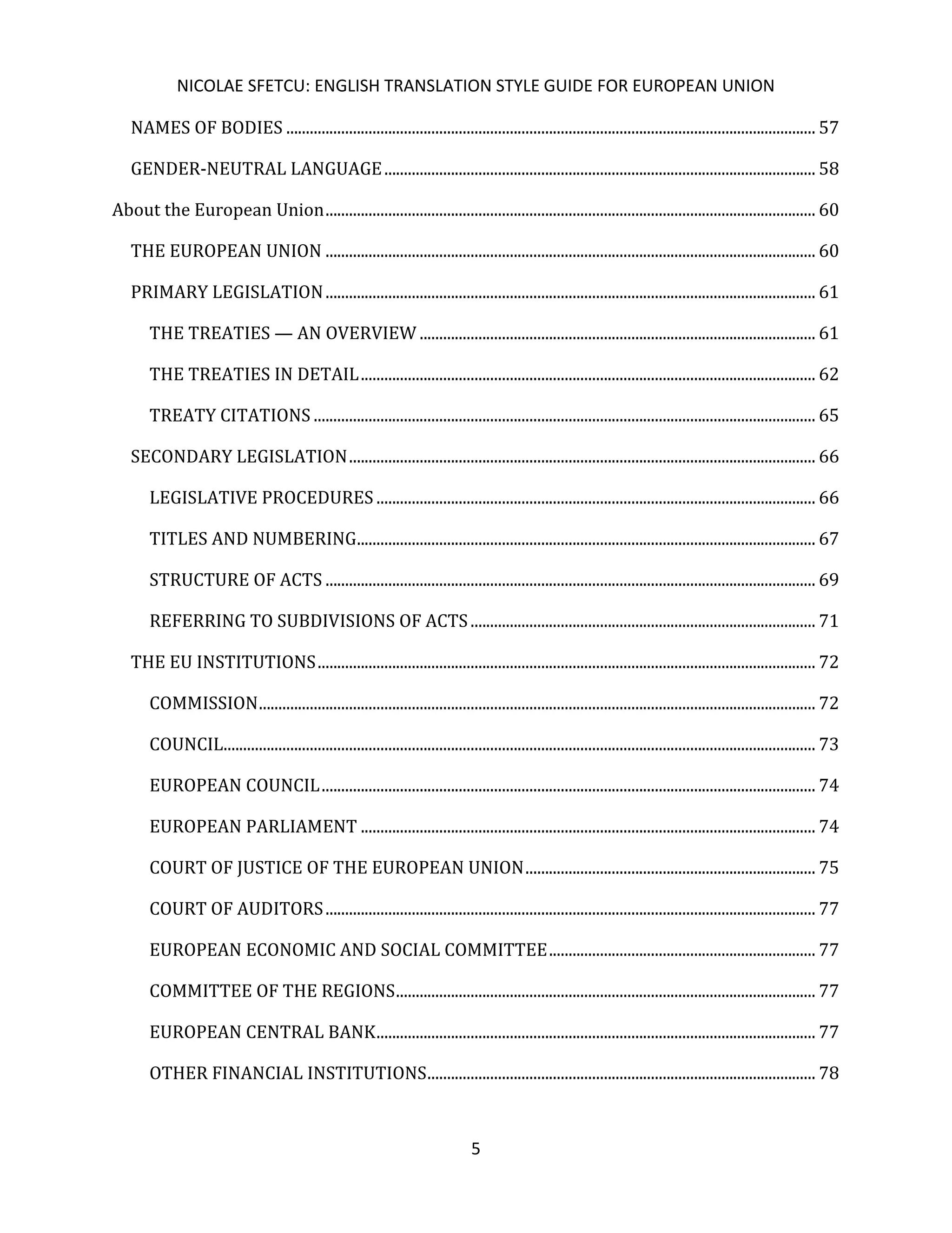 English Translation Style Guide for European Union | PDF