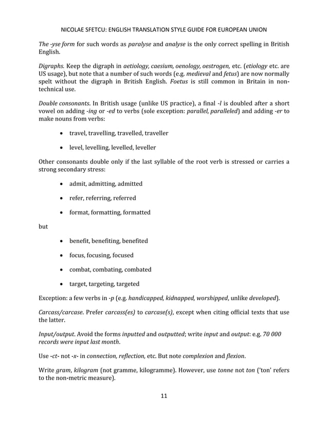 English Translation Style Guide for European Union | PDF