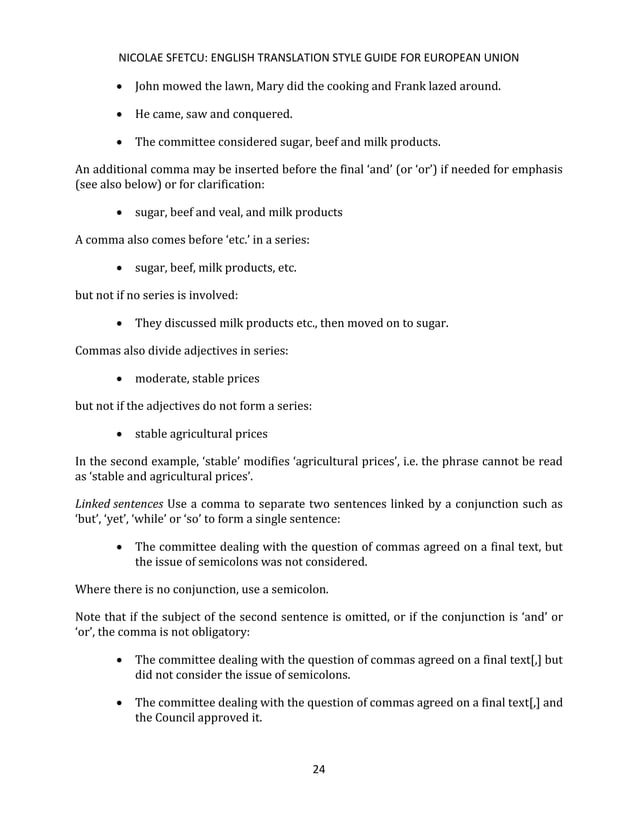 English Translation Style Guide for European Union | PDF