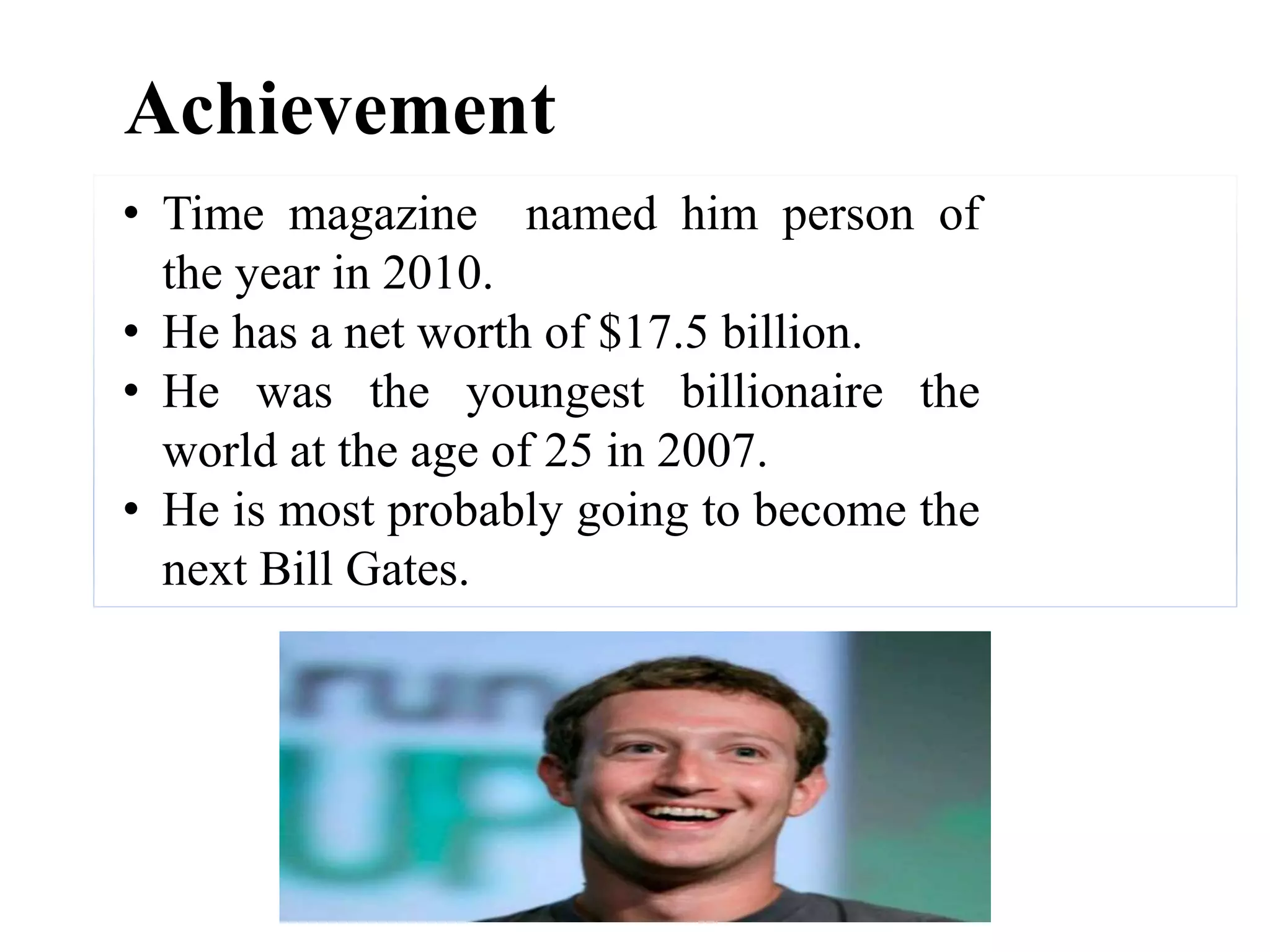 Presentation On Mark Zuckerberg life Style!! | PPTX