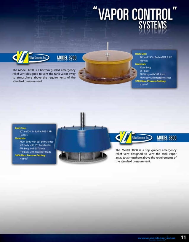 Vapour Control Systems - Cashco Products | PDF