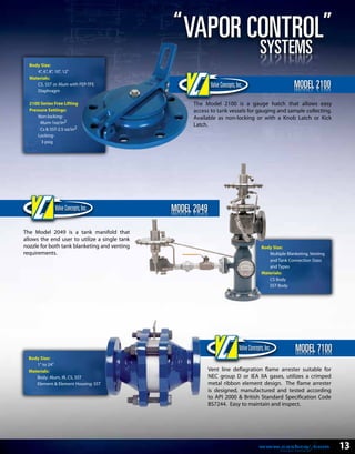 Vapour Control Systems - Cashco Products | PDF