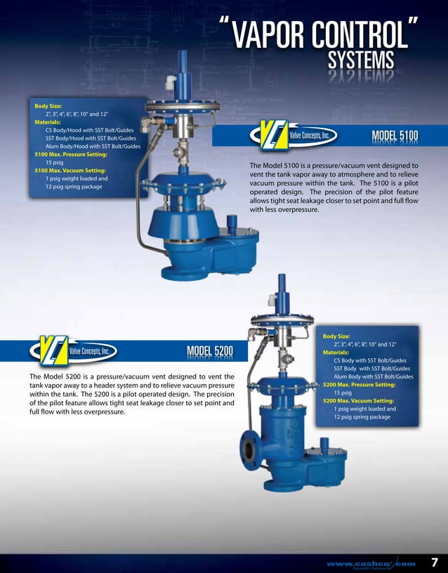Vapour Control Systems - Cashco Products | PDF