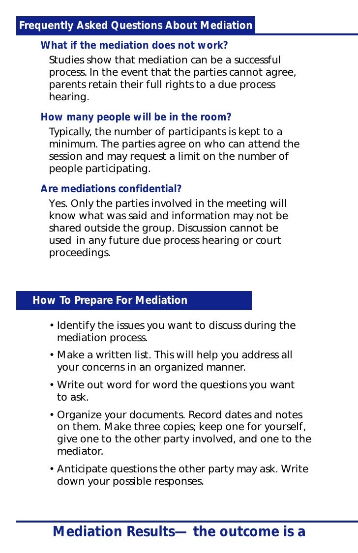 Mediation Guide for Parents