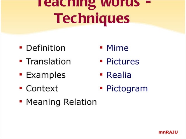 English Vocabulary | PPT