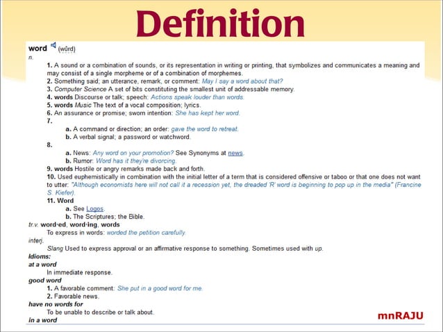 English Vocabulary | PPT