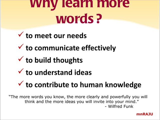 English Vocabulary | PPT