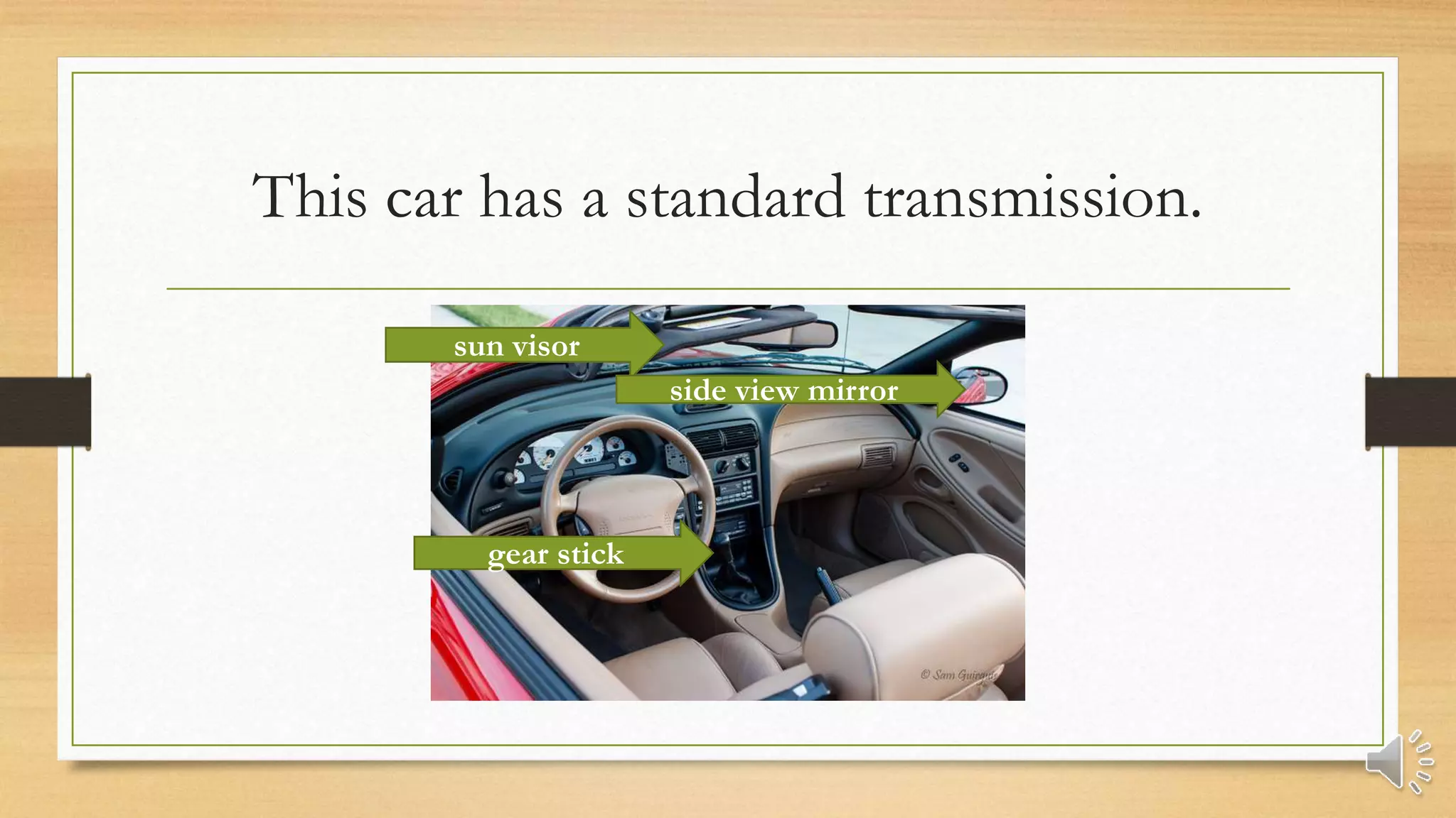 Daily English vocabulary - In the Car | PPTX