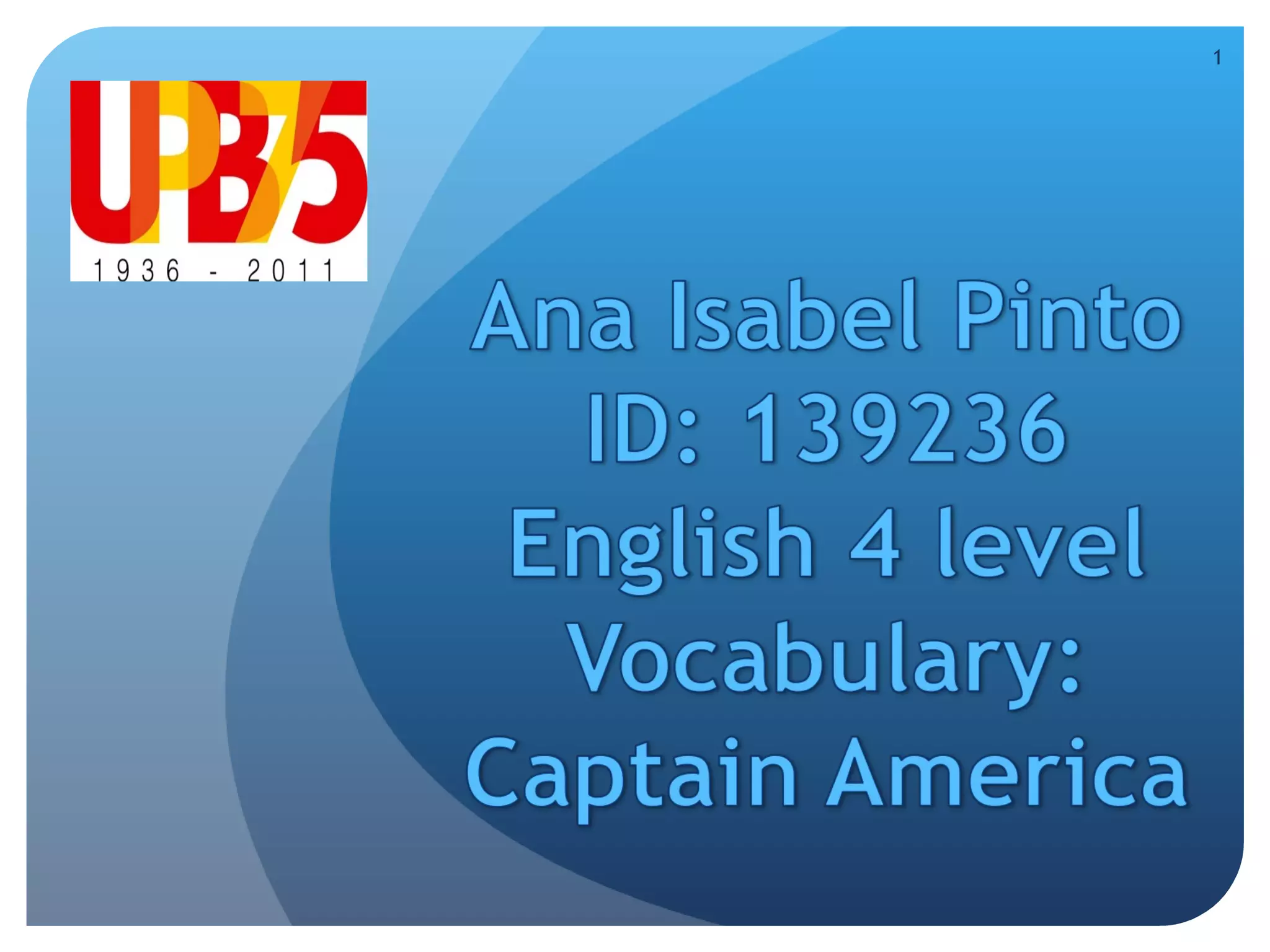vocabulary: captain america | PPT
