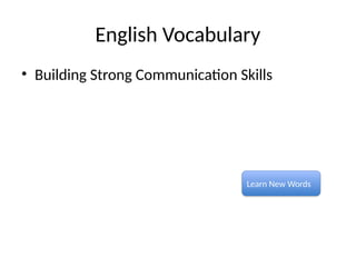 Mastering English Vocabulary: Building Strong Communication Skills for ...