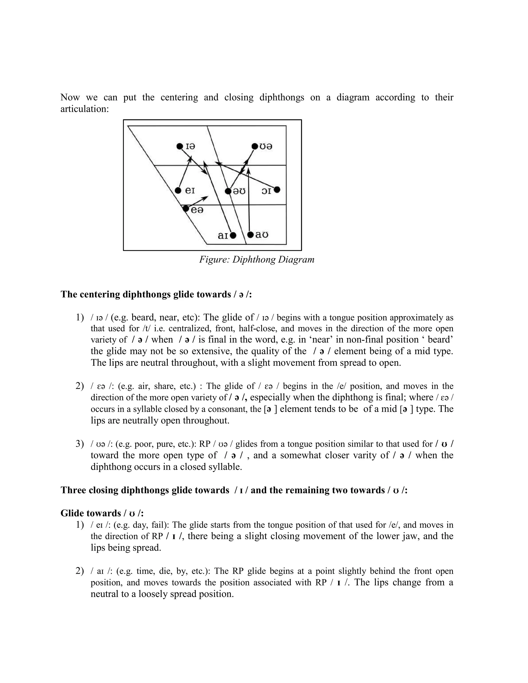English vowel , monothongs, diphthong, triphthongs | PDF