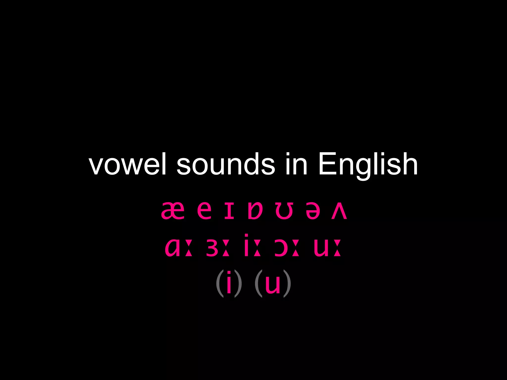 English vowels and diphthongs | PPTX