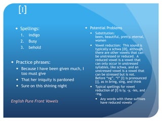 Overview: English vowels- Diction | PPT