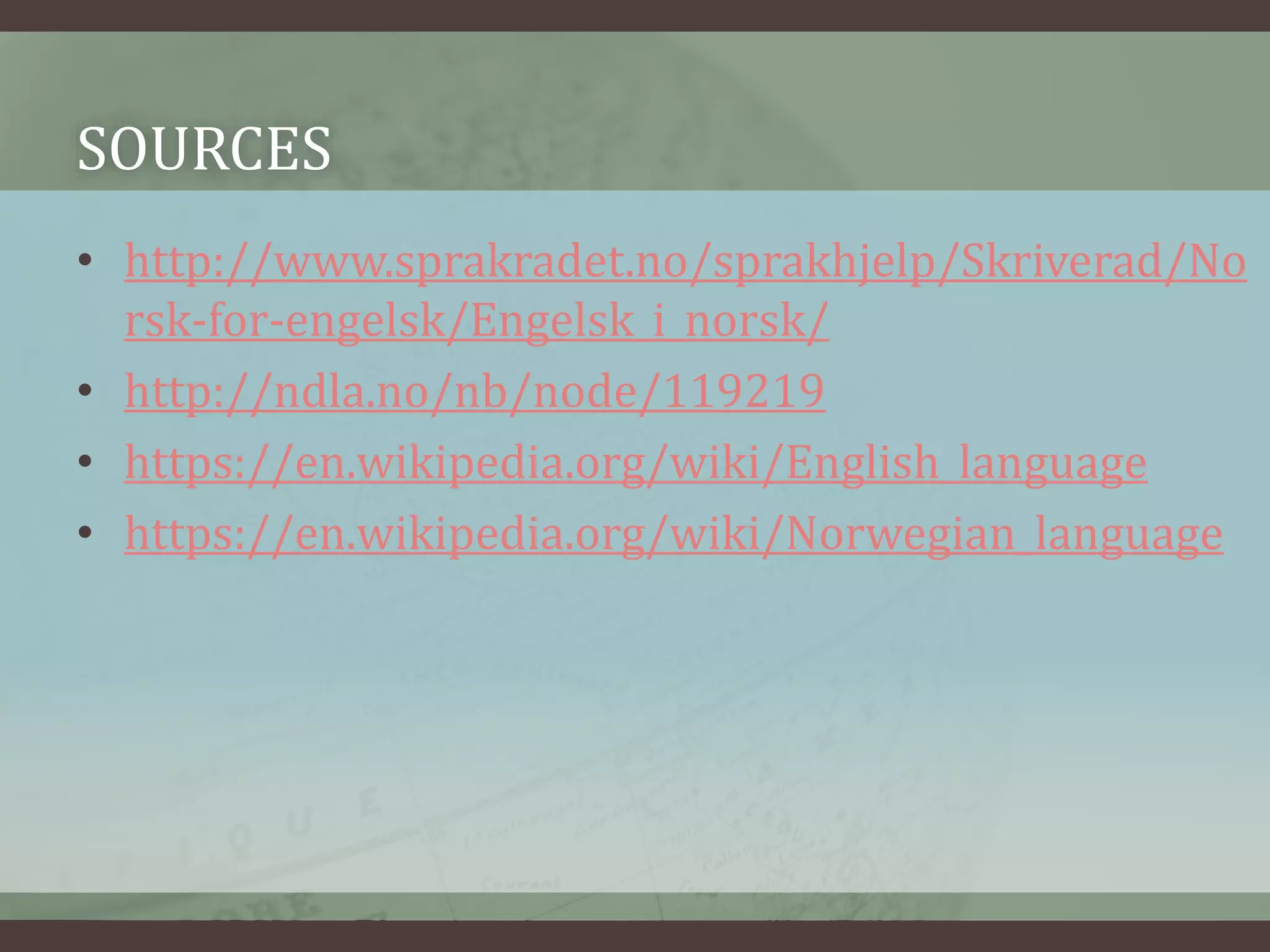 English vs norwegian | PPTX