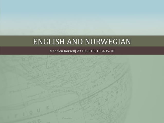 English vs norwegian | PPT