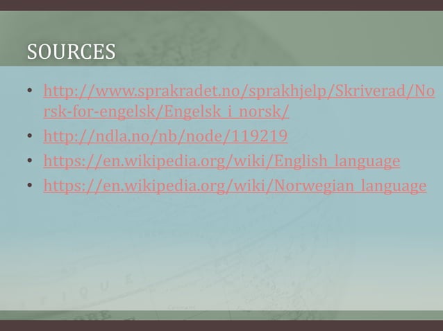 English vs norwegian | PPT