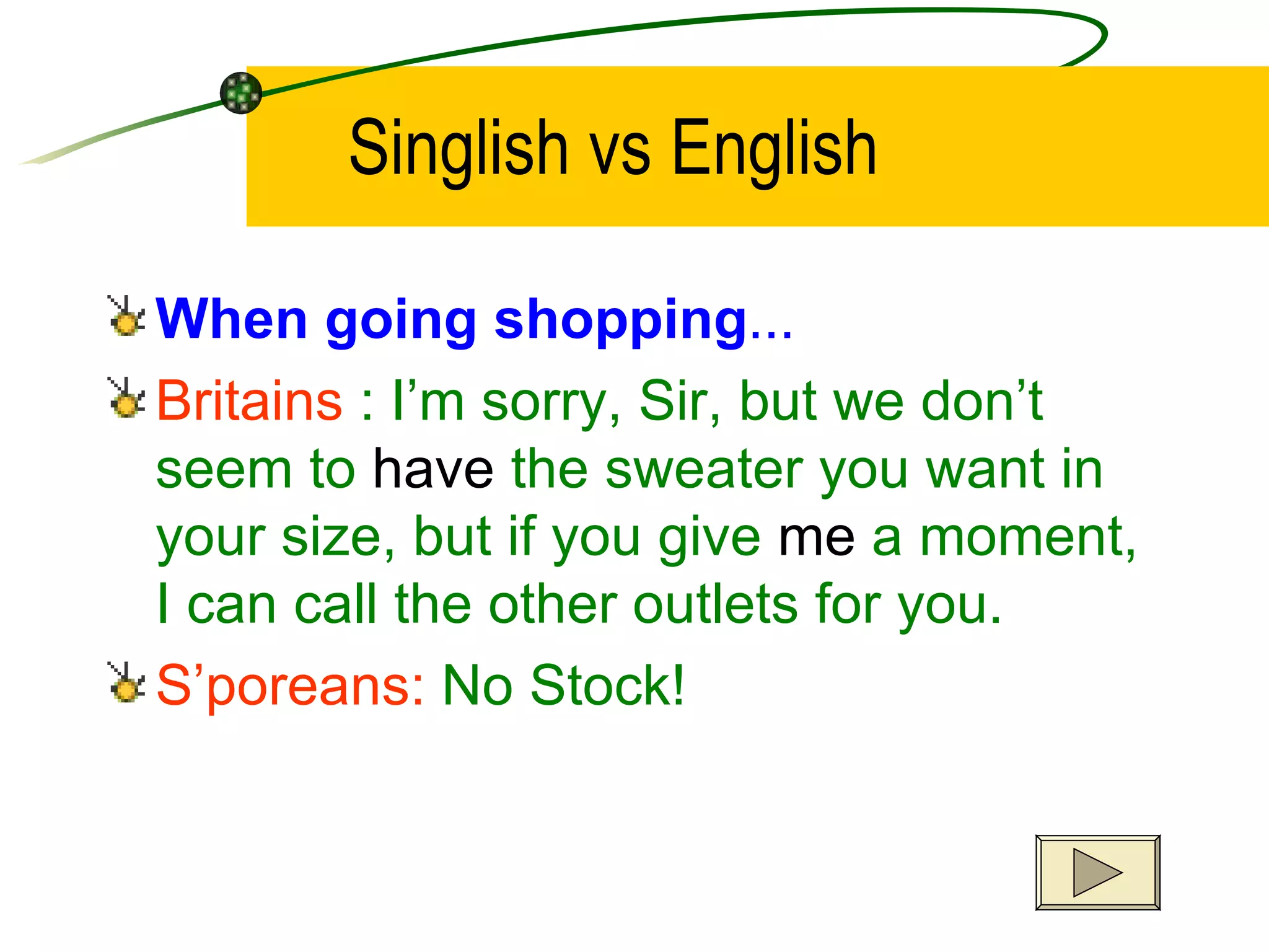 English vs Singlish (Britain vs Singaporean) | PPS