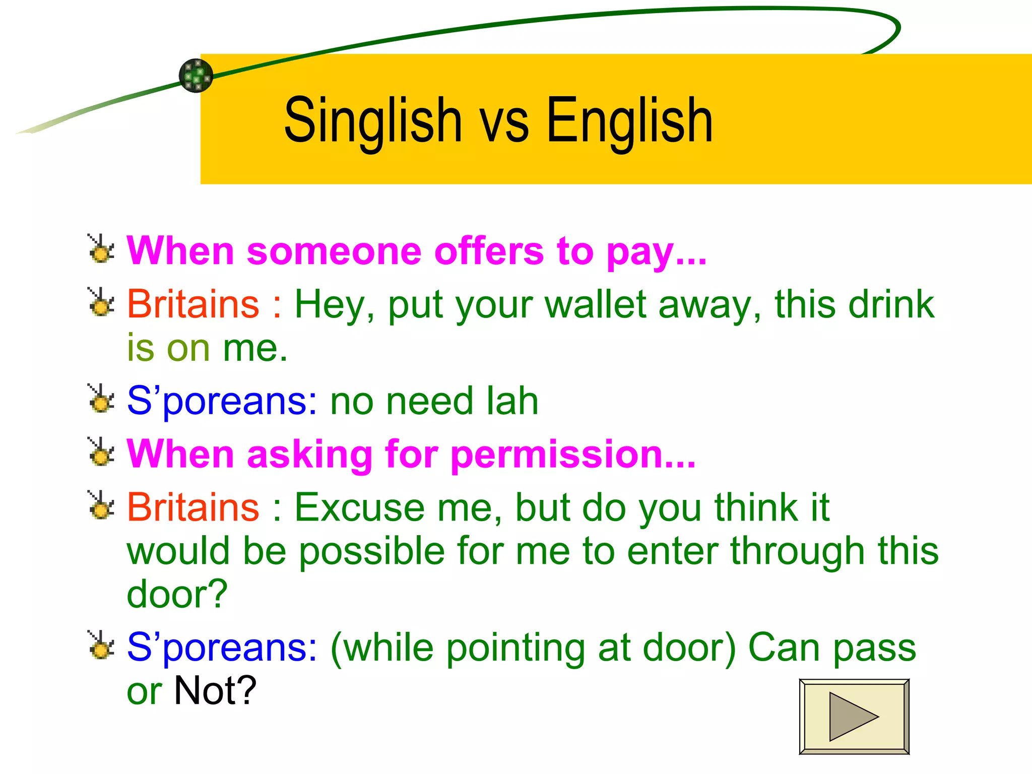 English vs Singlish (Britain vs Singaporean) | PPS