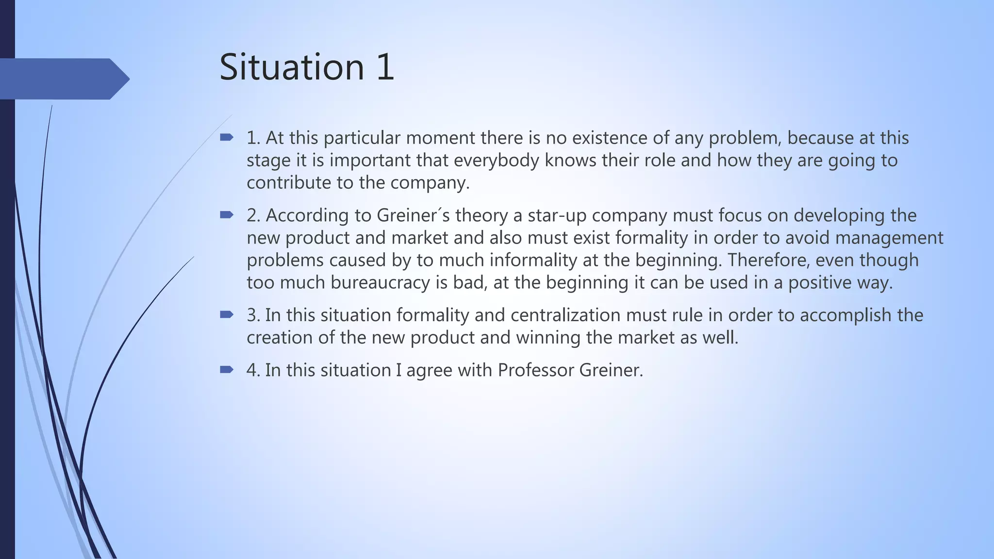 English tutorial work: Discussing Greiner´s organisational growth ...
