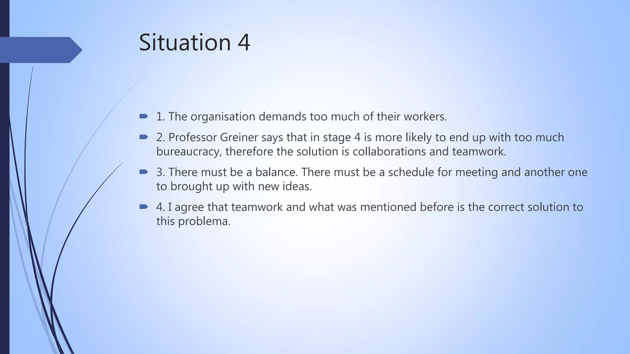 English tutorial work: Discussing Greiner´s organisational growth ...
