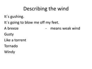 English weather | PPTX
