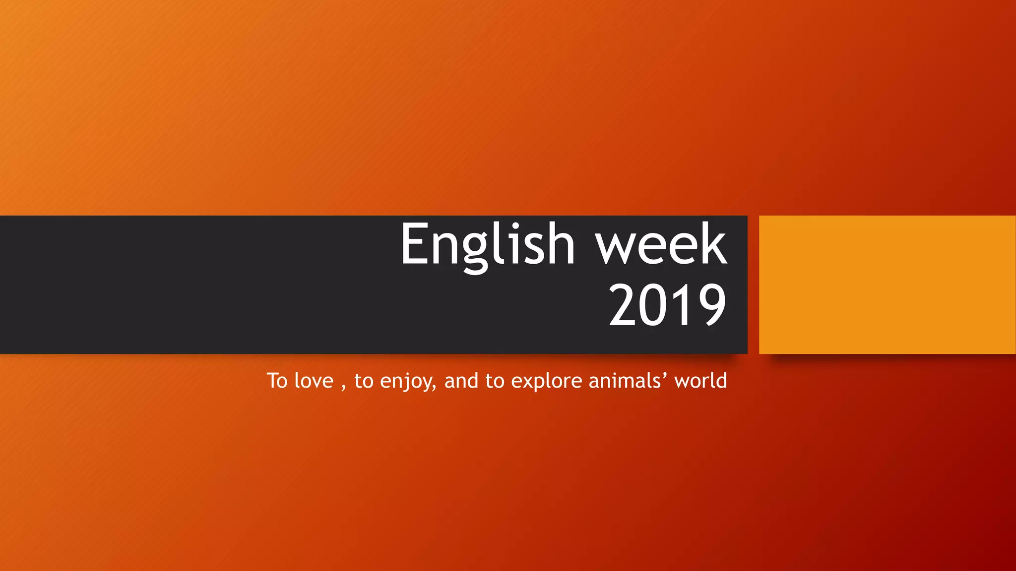 English week | PPTX