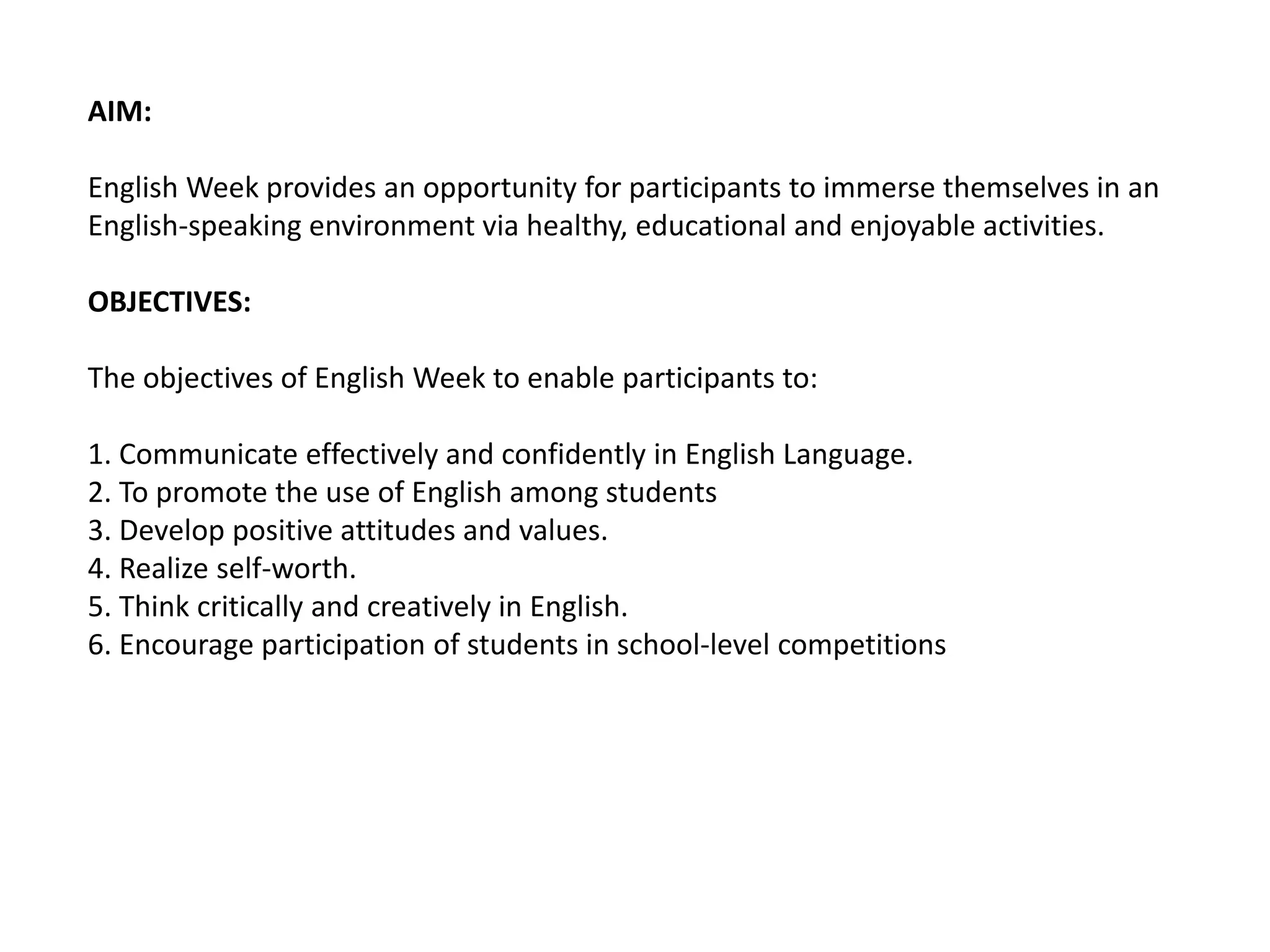 ENGLISH WEEK PROPOSAL 2023 SK SERI AMPANG | PPTX