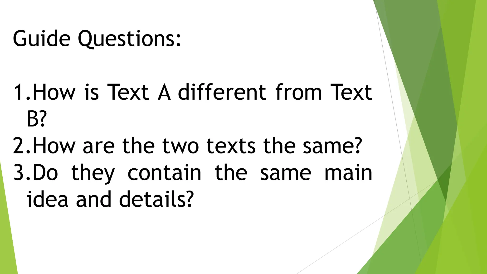 Restating Sentences and Summarizing Information from Various Text types ...