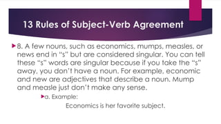 english wk2-subject verb agreement rules.pptx