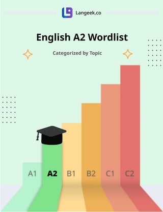 English Wordlist A2 CEFR | Elementary Vocabulary by LanGeek | PDF