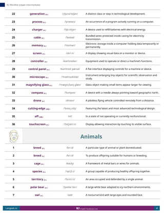 English Wordlist B2 CEFR | Upper Intermediate Vocabulary by LanGeek | PDF