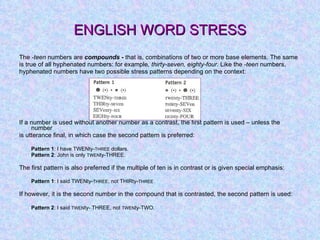 English word stress | PPT