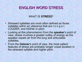 English word stress | PPT