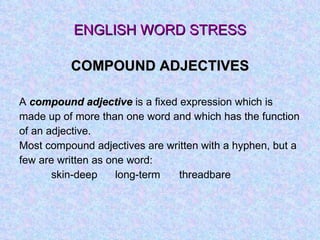 English word stress | PPT