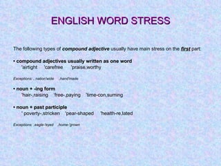 English word stress | PPT