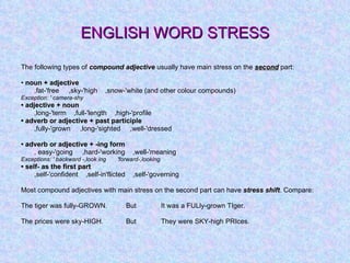 English word stress | PPT