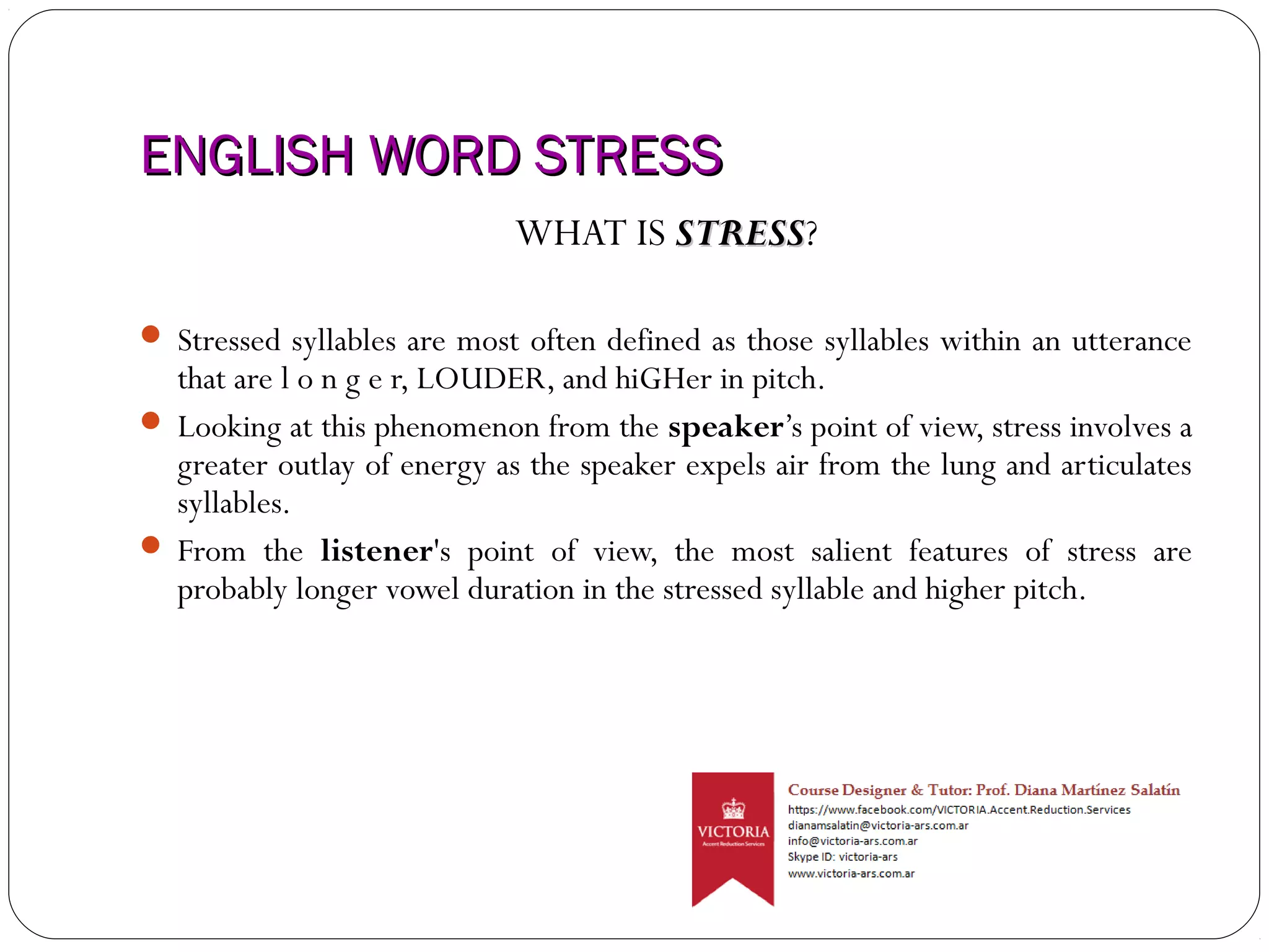 English word stress | PPT