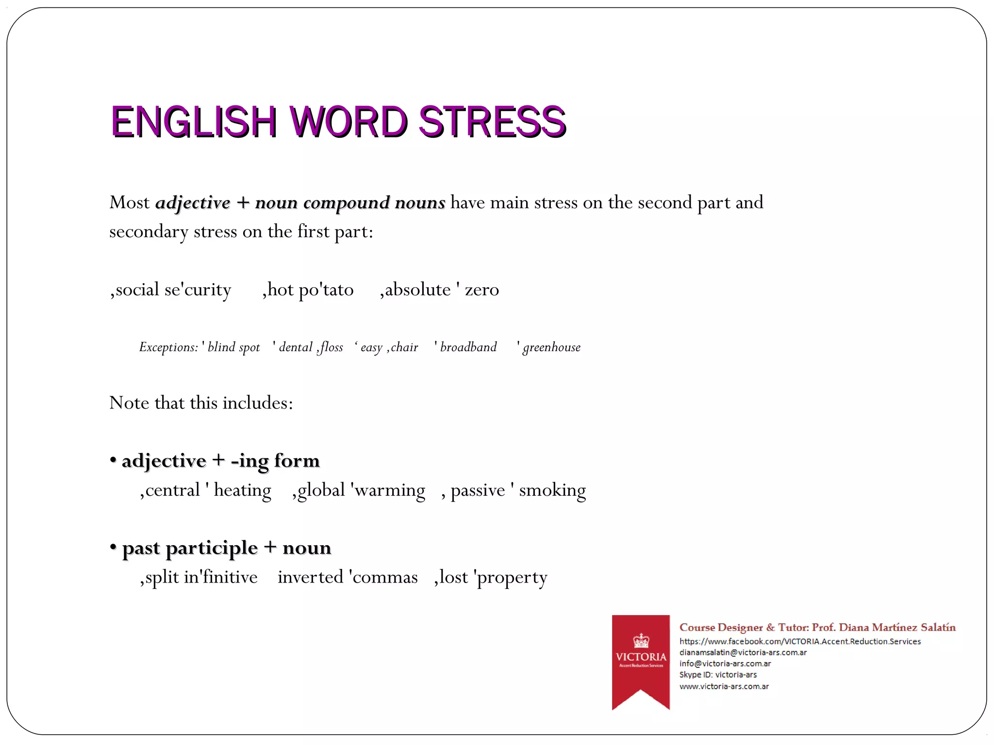 English word stress | PPT | Genealogy and Ancestry | Hobbies & Interests