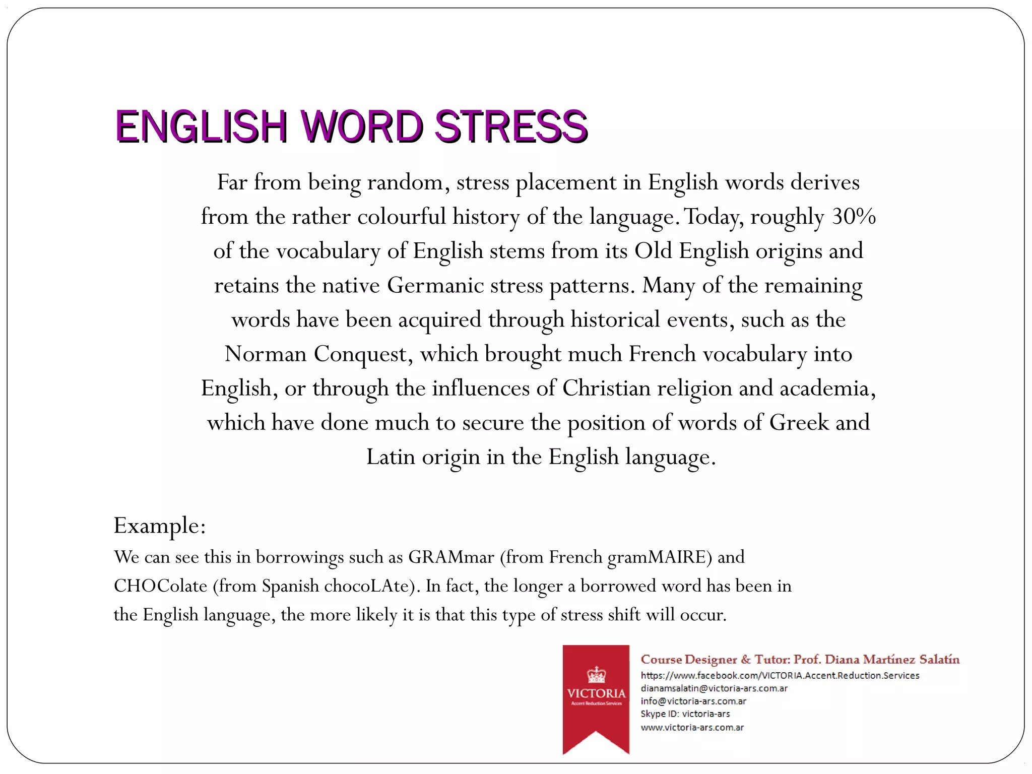 English word stress | PPT