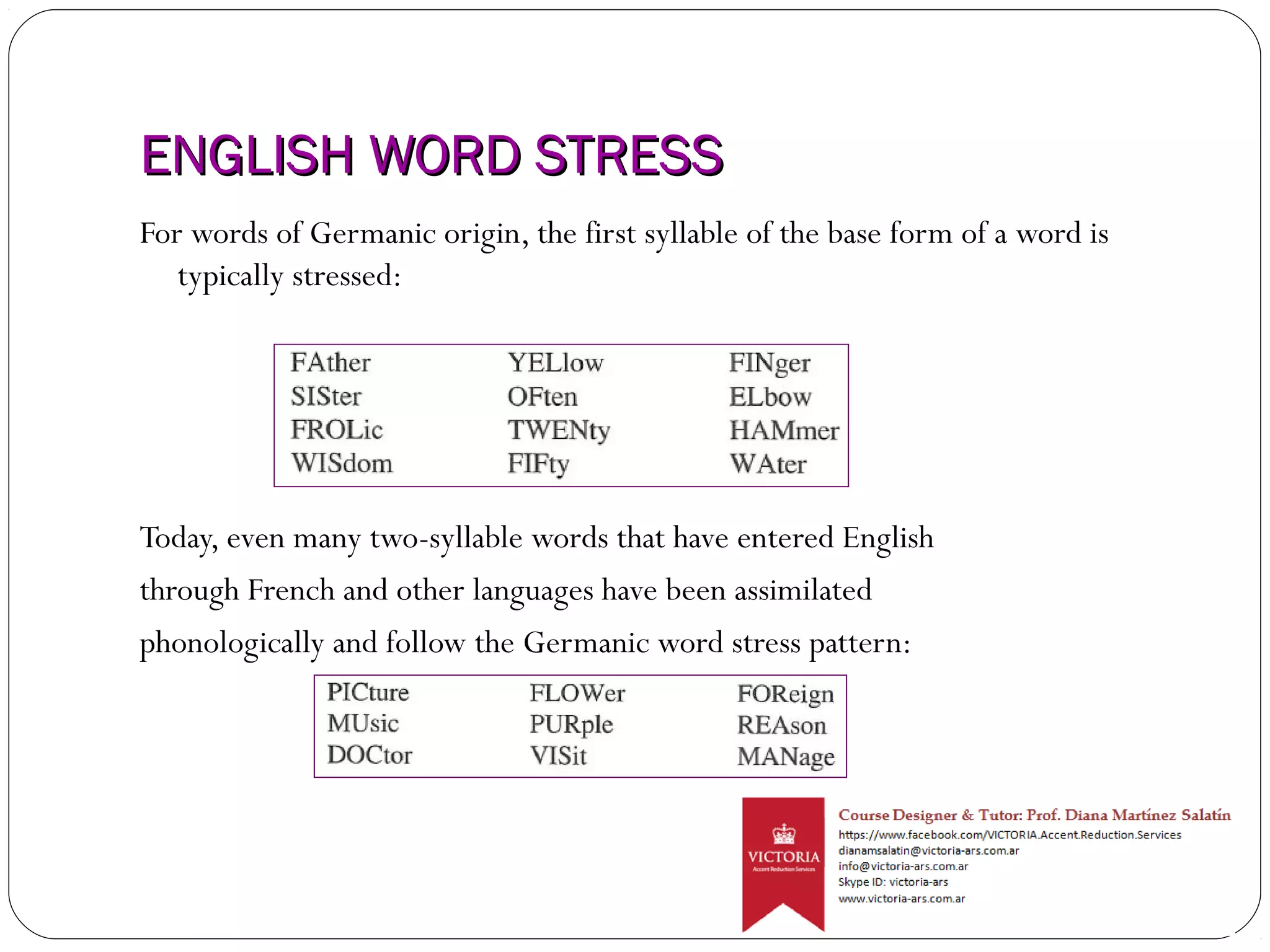 English word stress | PPT
